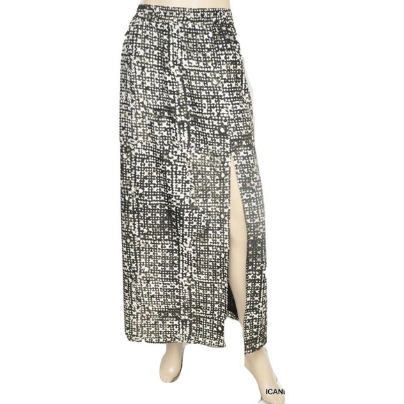 Michael Kors | Skirts | Michael Kors Mandera Maxi Long Front Slit Skirt Black Sl Nwt 99 | Poshmark